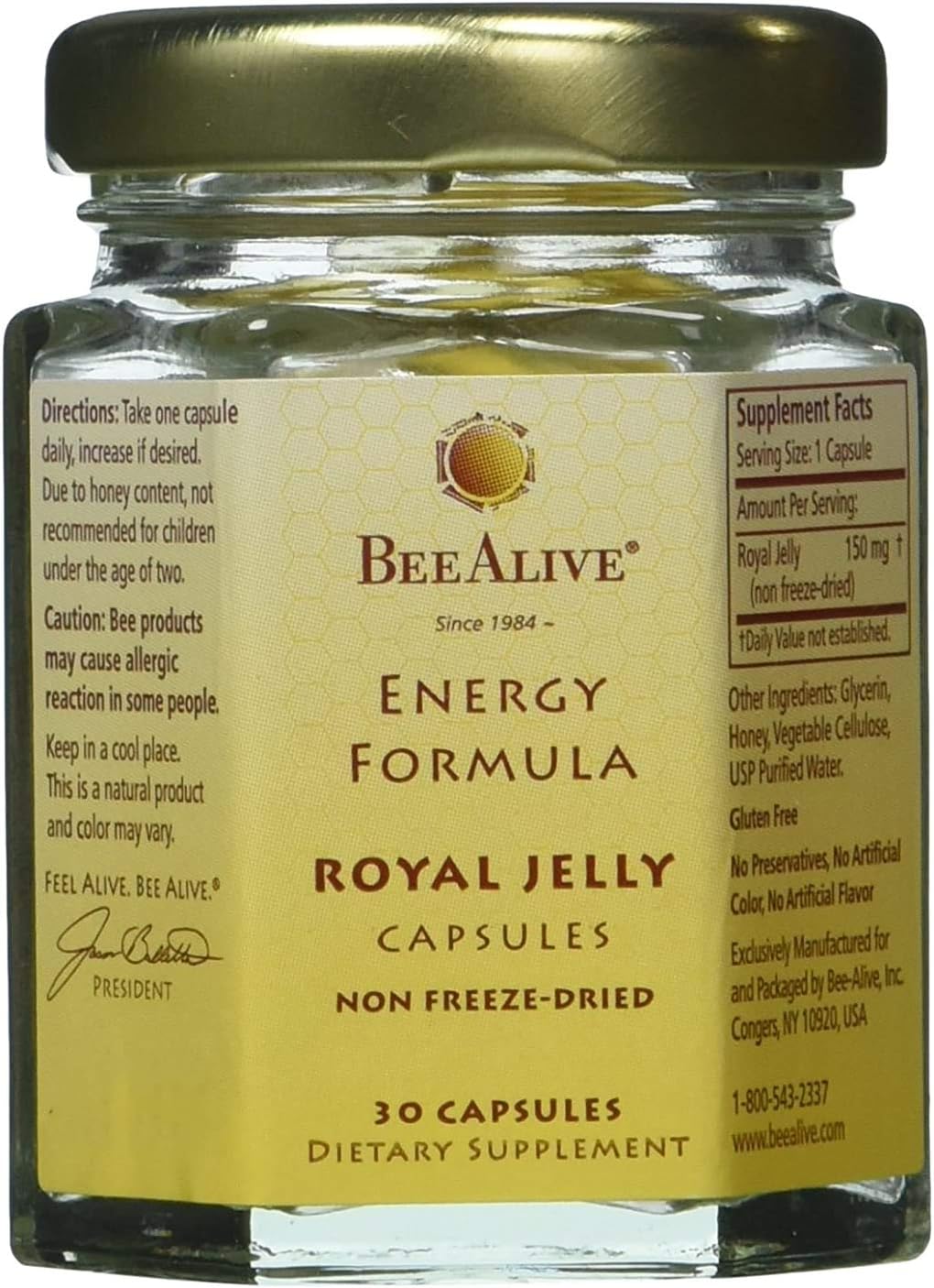 Amazon.com: BeeAlive Royal Jelly Capsules - 3 Month Supply : Health ...