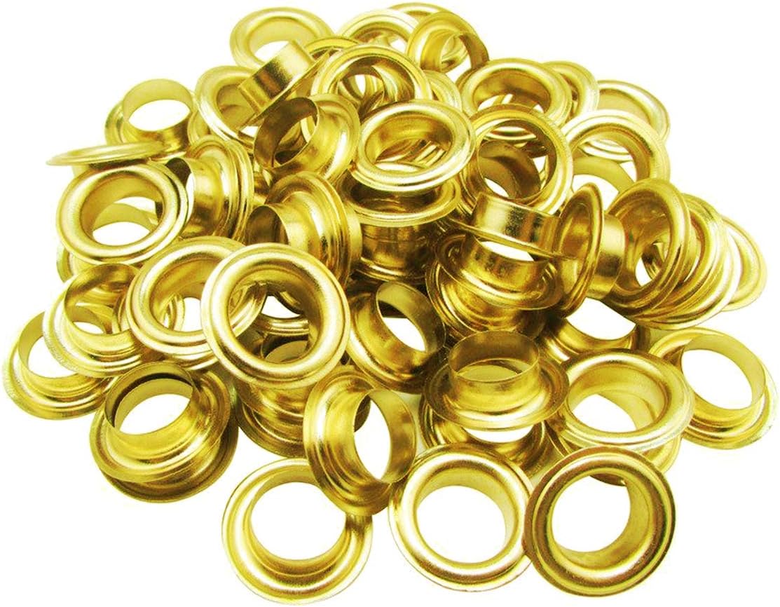 Amazon.com: 15mm Gold Eyelets & Washers - Pack of 100 Eyelets & Washers ...
