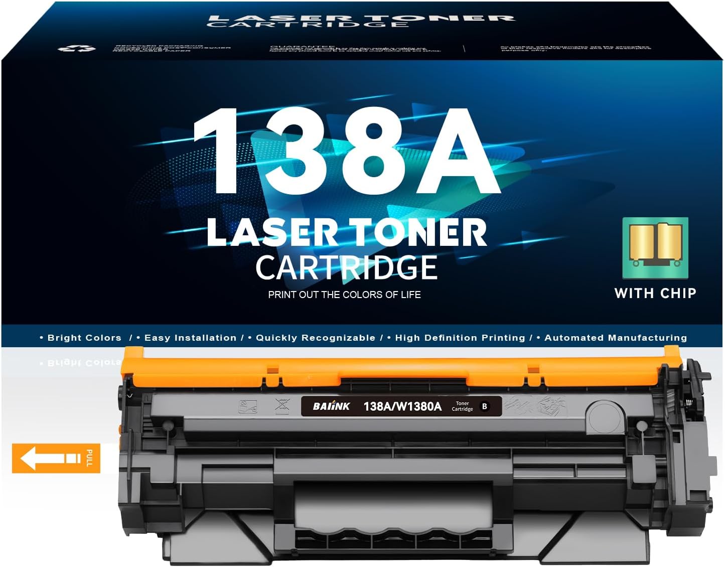 Amazon.com: BAIINK 138A Toner Cartridge Black (with CHIP) Replacement ...