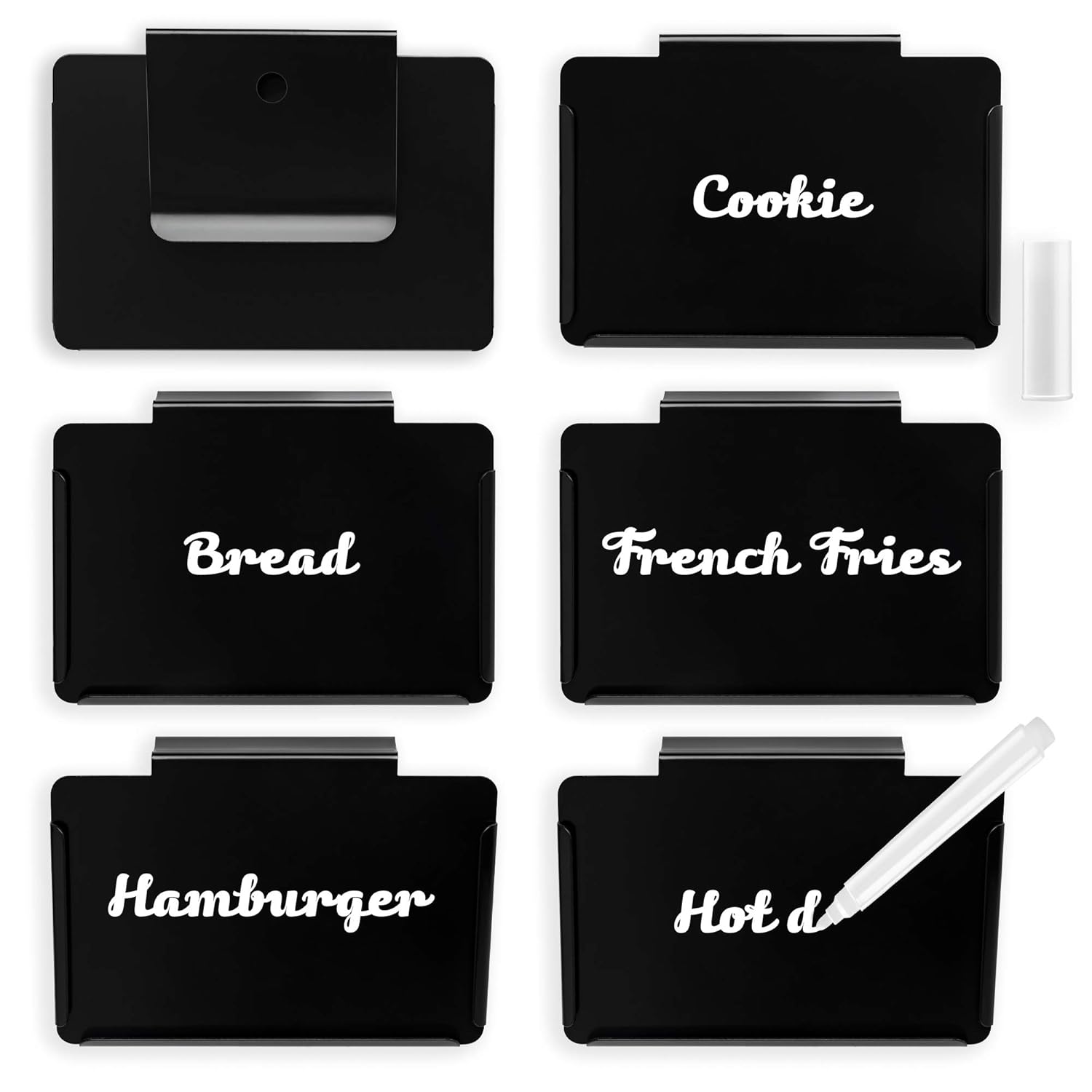 Metal Clip Label Holders Black Basket Label Clip On Bin Label Clips ...