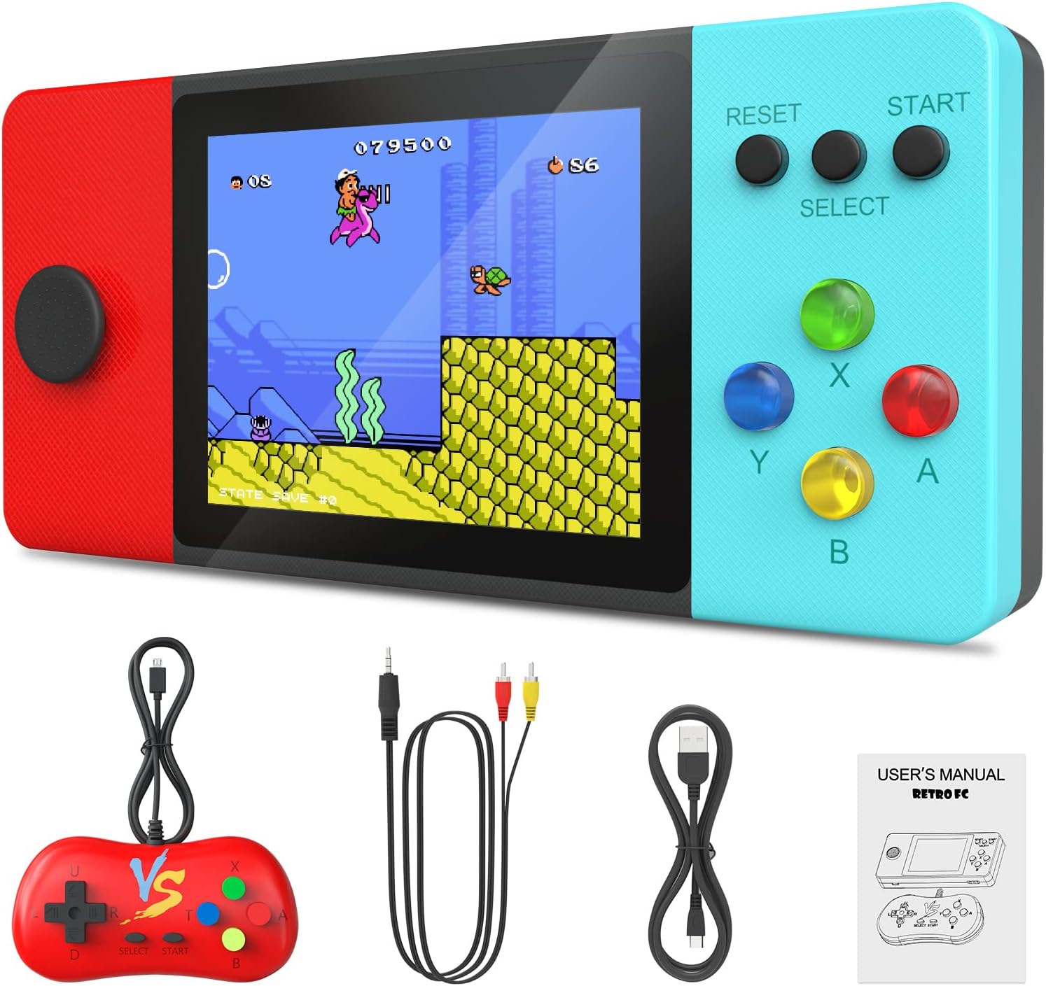 Amazon.com: Murcycle 3D Rocker Retro Handheld Game Console with 500 ...