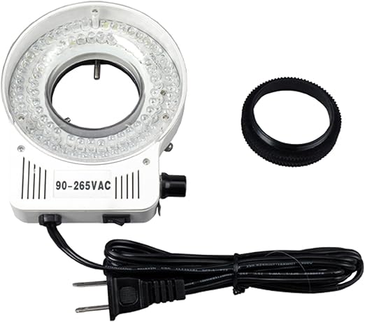 AmScope LED-80S 80 LED Microscope Compact Ring Light with Built-in ...