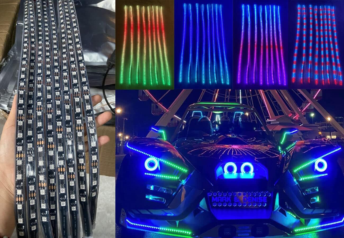 Amazon.com: 8PCS 3FT 90CM 36INCH Single Row IP68 Dream Color Symphony ...