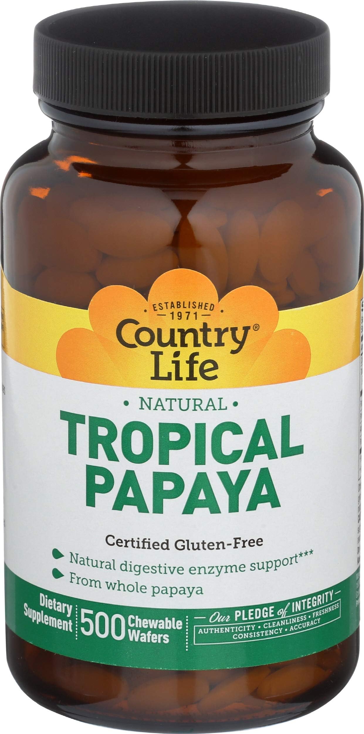 Amazon.com: Country Life - Natural Tropical Papaya Enzyme - 500 ...