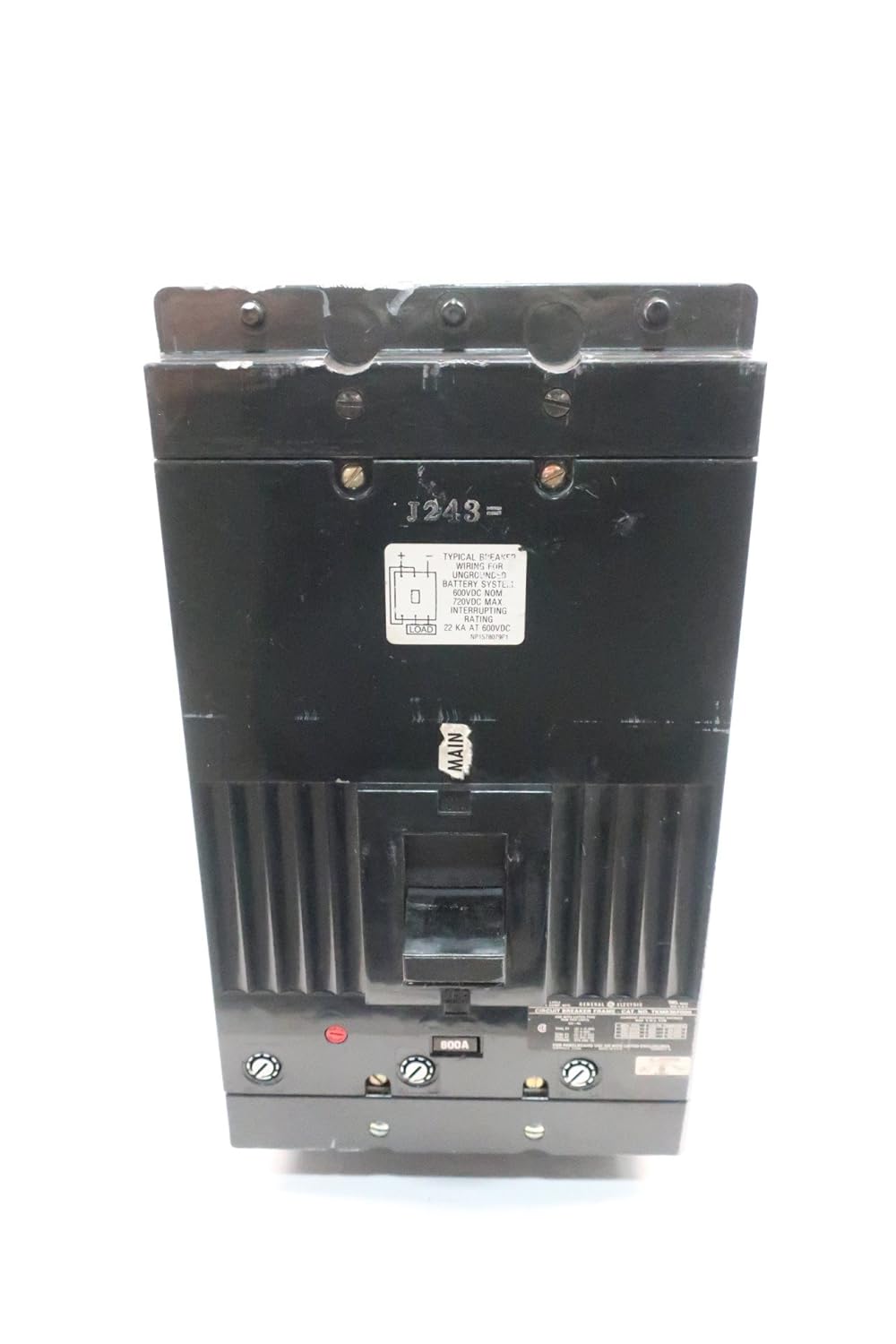 GE TKM836F000 800A AMP 3P 600V-AC Molded CASE Circuit Breaker D624765 ...