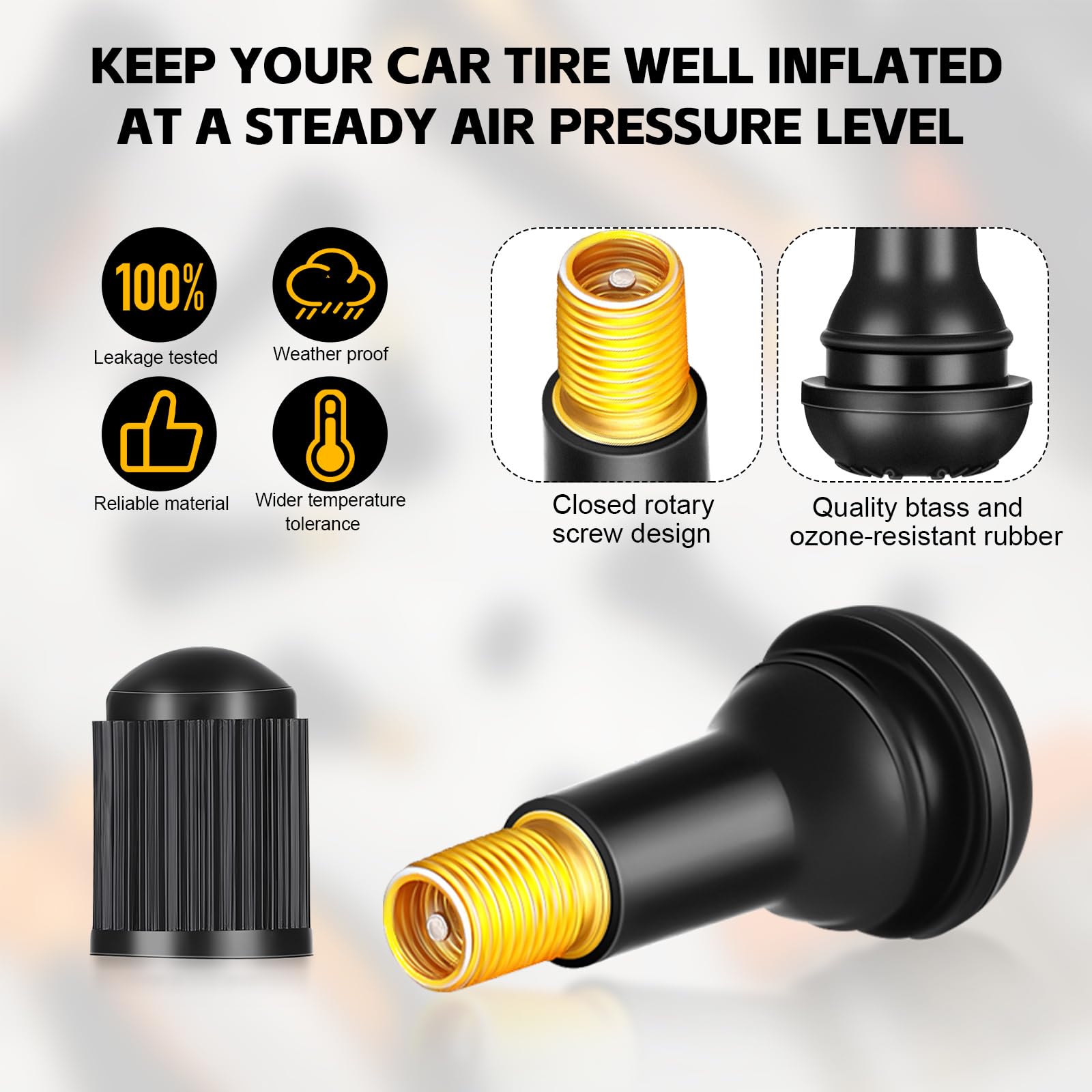 Snapklik.com : Datanly Rubber Snap In Tire Valve Stem TR412, TR413 ...