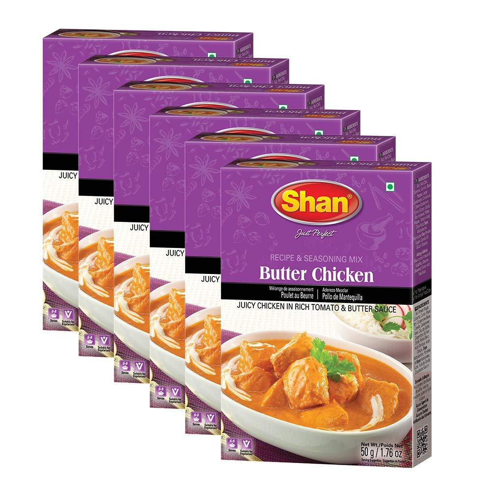 Amazon.com : Shan Butter Chicken Recipe and Seasoning Mix 1.76 oz (50g ...