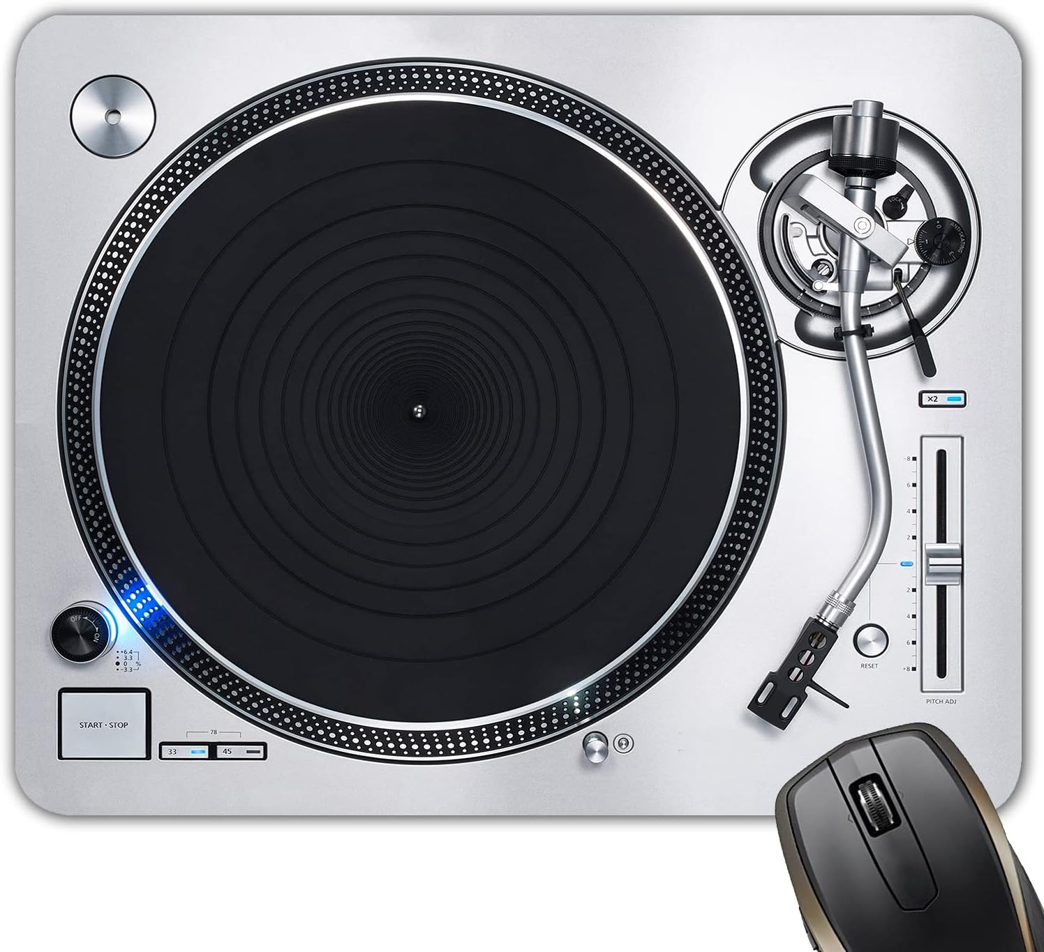 Amazon.com: WIRESTER Non-Slip Round Mousepad, Vintage Vinyl Record Red ...