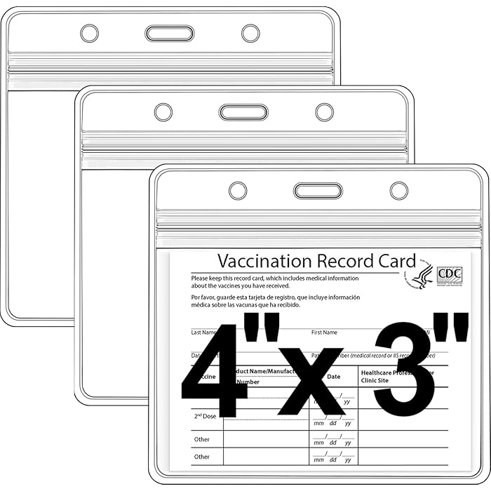Buy MaxGear CDC Vaccination Card Holder, 4 X 3 inches Immunization Card ...