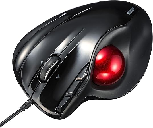 SANWA Wired Trackball Mouse, Tilt Scroll Rollerball Mouse, 3 ...