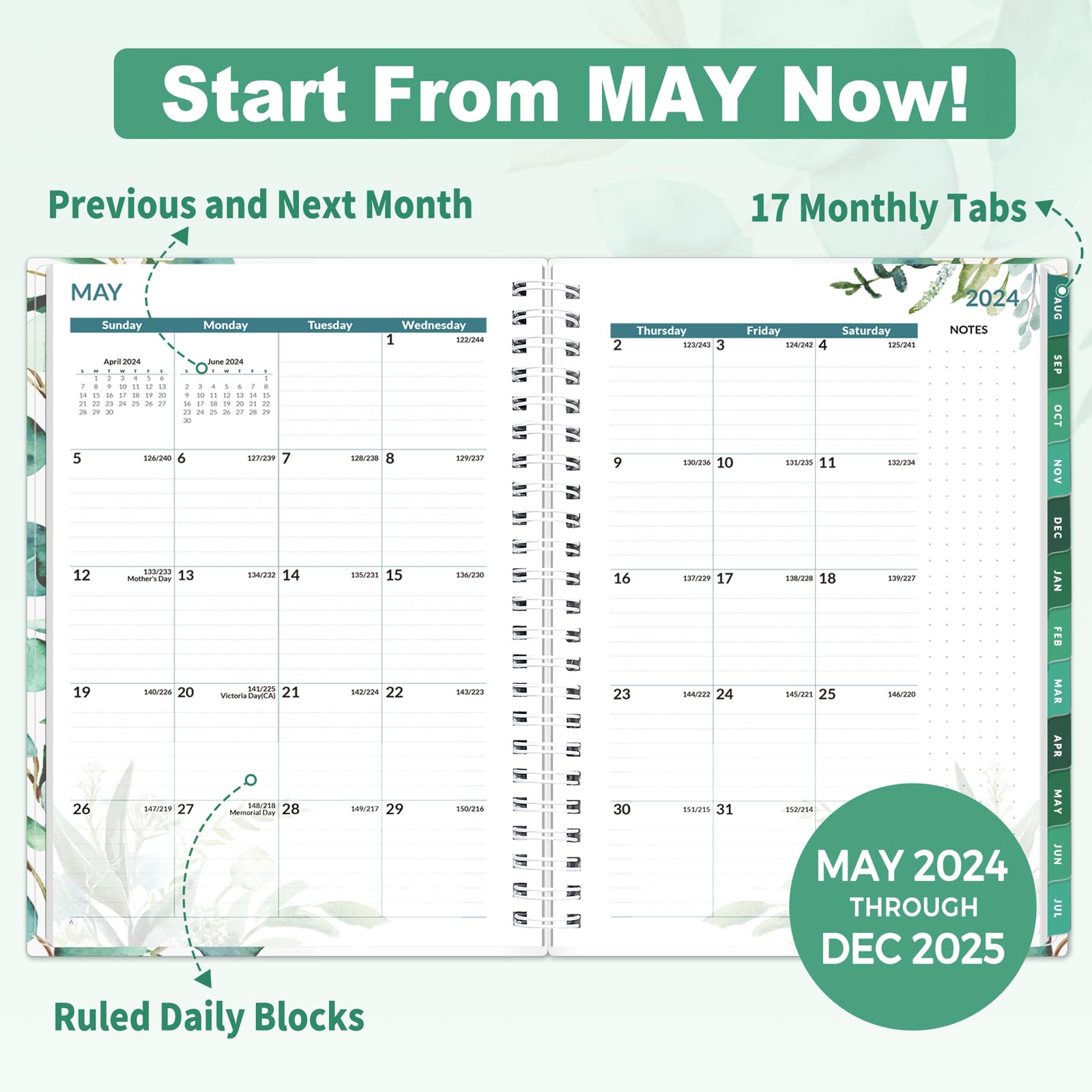 Snapklik.com : SUNEE Academic Planner 2024-2025 Weekly And Monthly ...