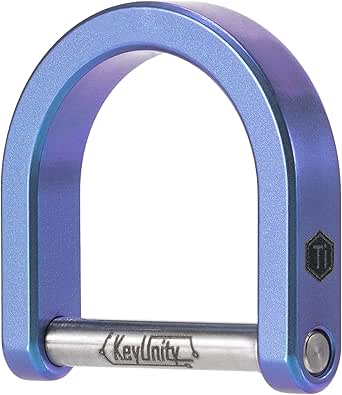 KeyUnity KA17 Titanium D Ring Key Shackle, U Shape Key Ring Horseshoe ...