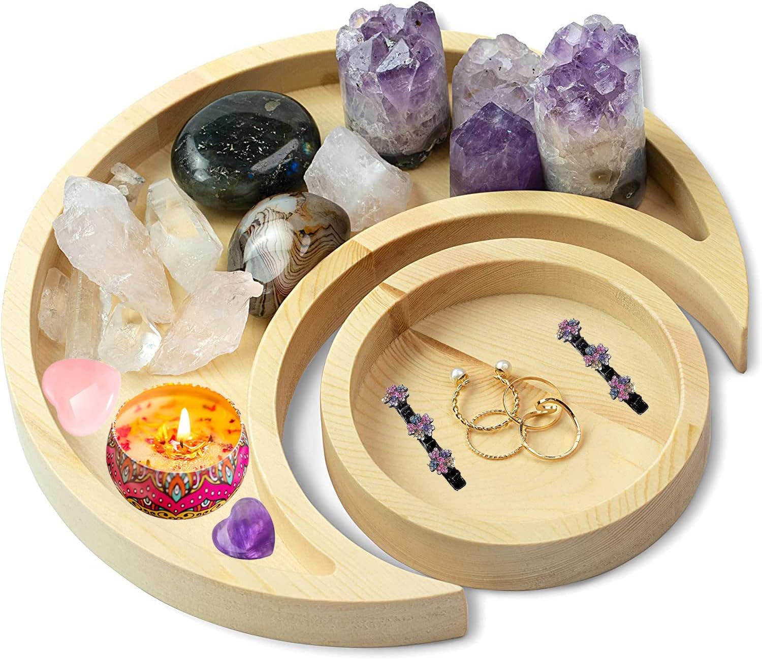 Curawood Lotus Crystal Tray for Stones - Display Your Crystals ...