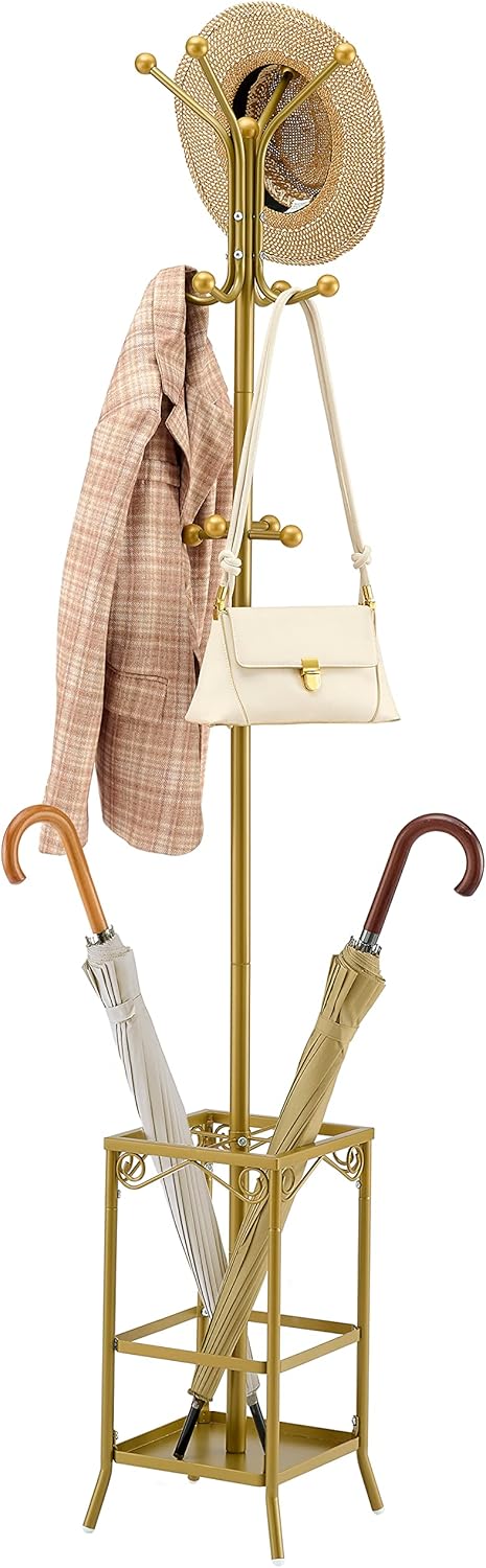 Amazon.com: Hoctieon Coat Rack Freestanding,Coat Hanger Stand,Umbrella ...