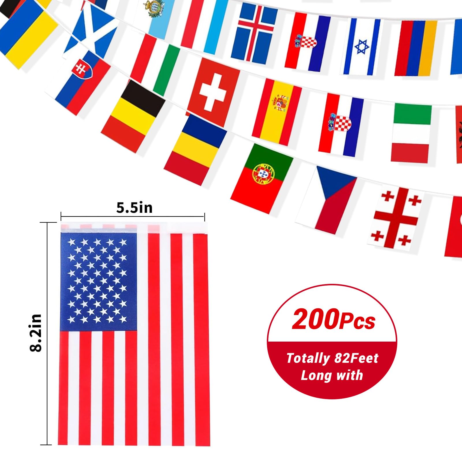 Snapklik.com : International Flags Of The World 200 Countries Pennant ...