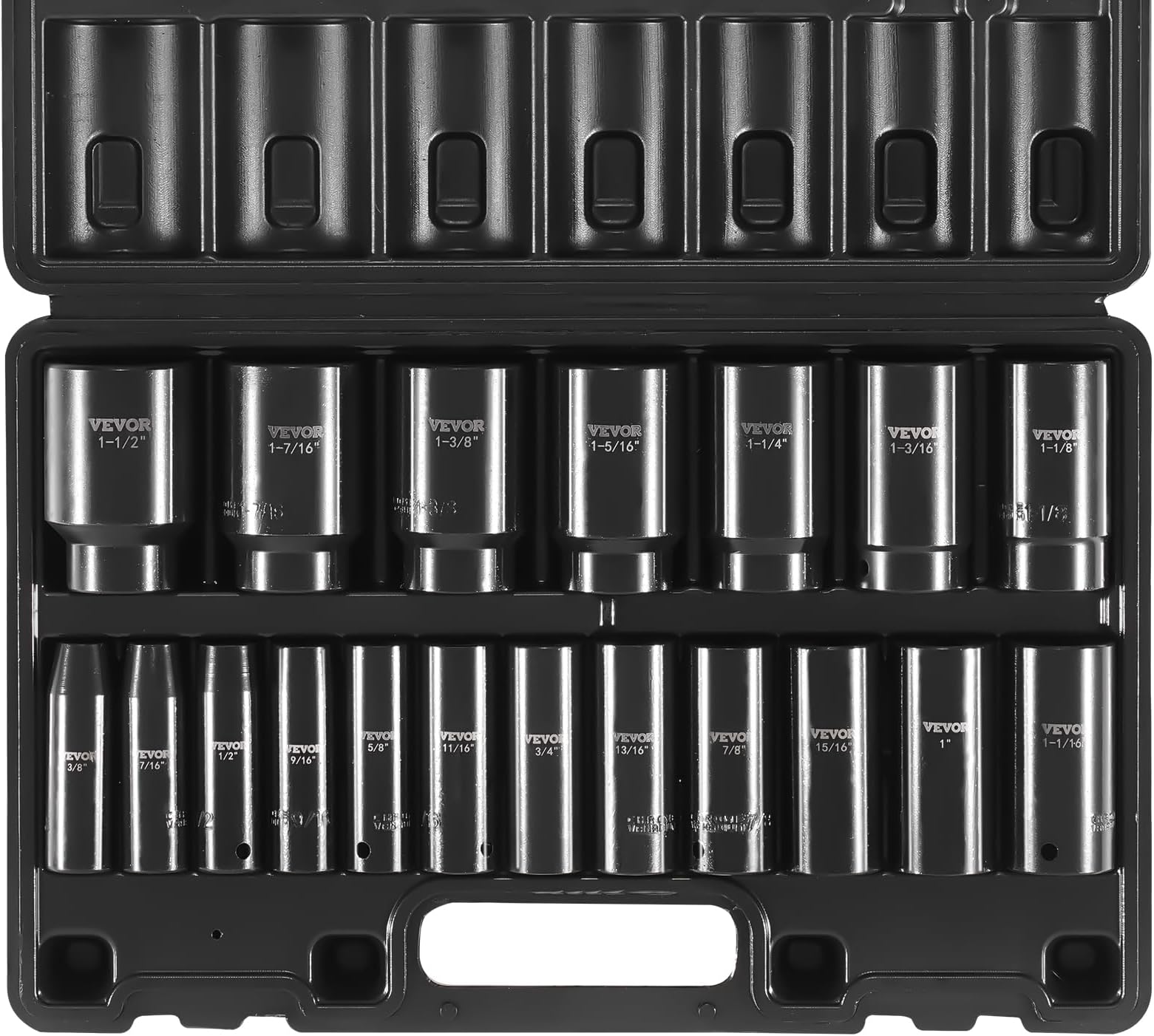Amazon.com: VEVOR Impact Socket Set, 26pcs x 1/2inch Metric 10mm-36mm ...