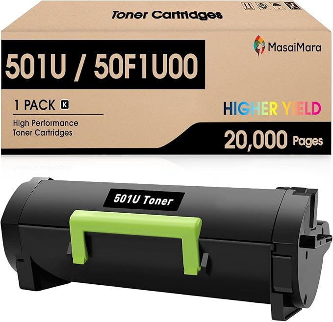 Amazon.com: MasaiMara 50F1U00 501U High-Yield Toner Cartridge for ...