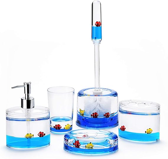 Amazon.com: Locco Decor 5 Piece Acrylic Liquid 3D Floating Motion ...
