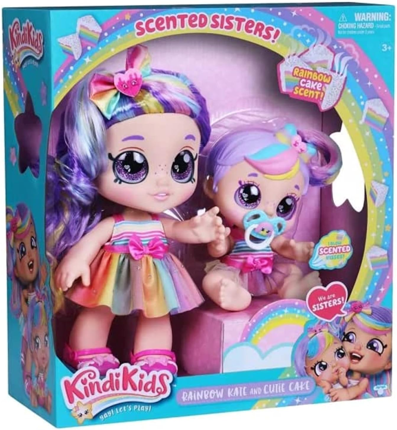 Kindi Kids Rainbow Kate and Cutie Cake Scented Sisters : Amazon.co.uk ...