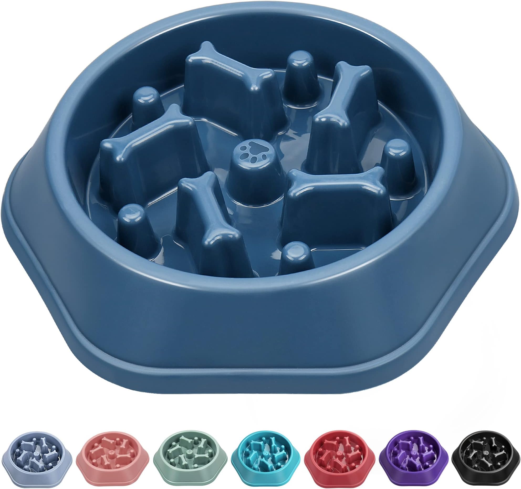Amazon.com : Dogit Dog Bowl Slow Feeder for Wet or Dry Dog Food, Go ...