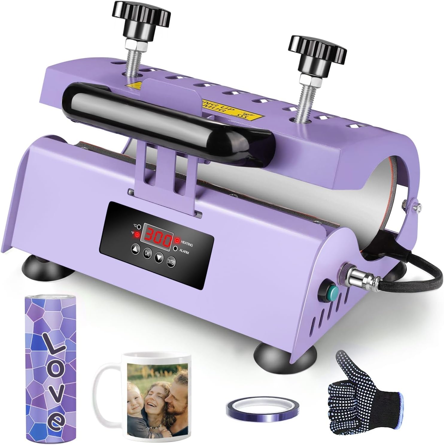 Amazon.com: Easydiy 110 V Portable Tumbler Heat Press Machine Purple ...