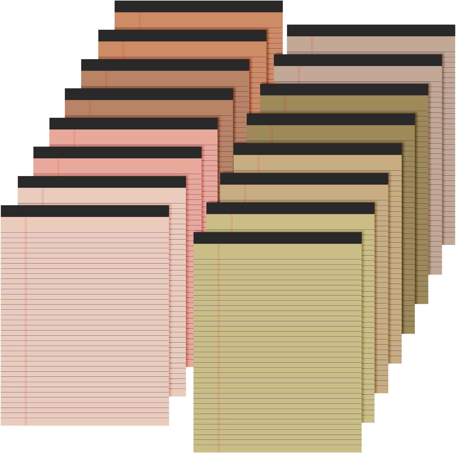 Amazon.com : Fuutreo 16 Pcs 8.5'' x 11'' Colored Legal Pad Writing Pads ...