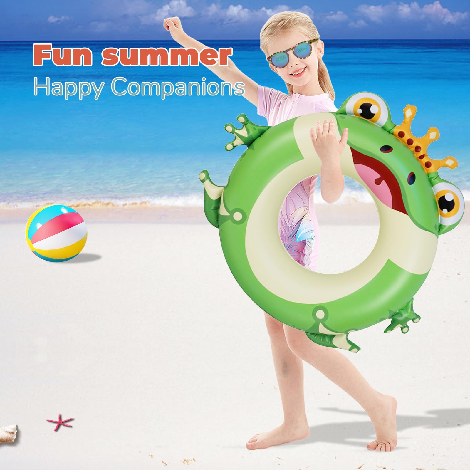 Snapklik.com : HOHQB Pool Floats Kids : Swim Rings Floaties For Kids 3 ...