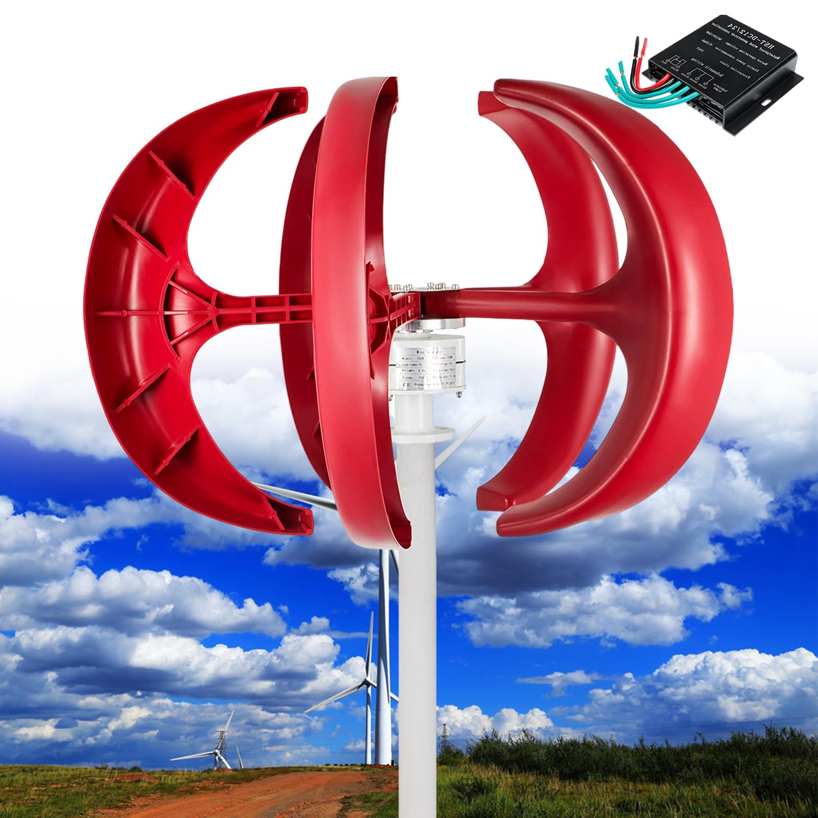Fablestoryem 12000W Wind Turbine, 12V,24V,48V,110V,220V 5 Blade Wind ...