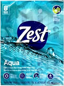 Zest 8-Bar Bath Size Soap, Aqua, 4 Ounce : Amazon.ca: Beauty & Personal Care