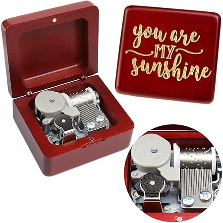 Amazon.com: You are My Sunshine Wood Music Boxes,Laser Engraved Vintage ...