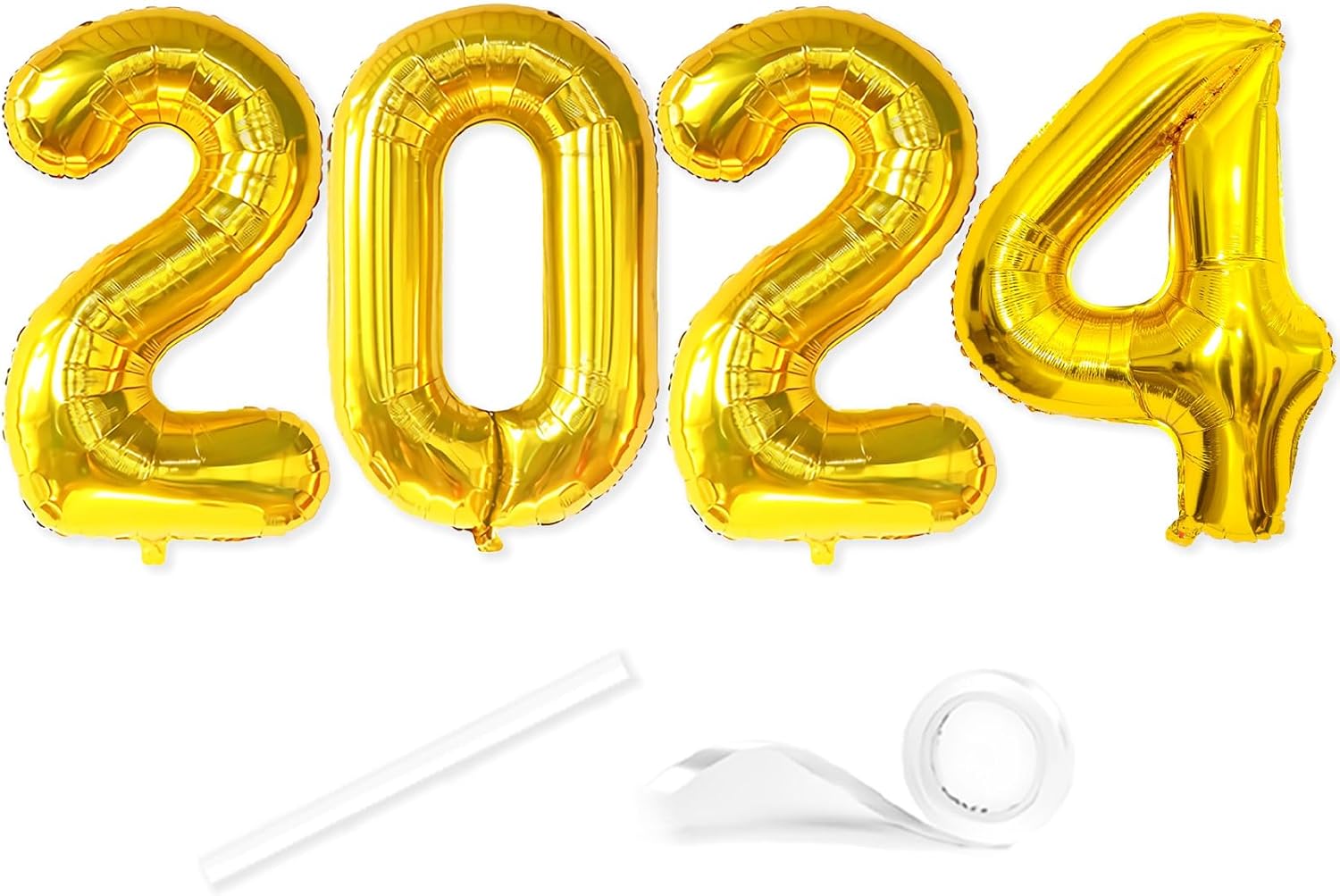 Amazon.com: 40 Inch Number 2024 Balloons Gold, Thickened Giant Foil ...