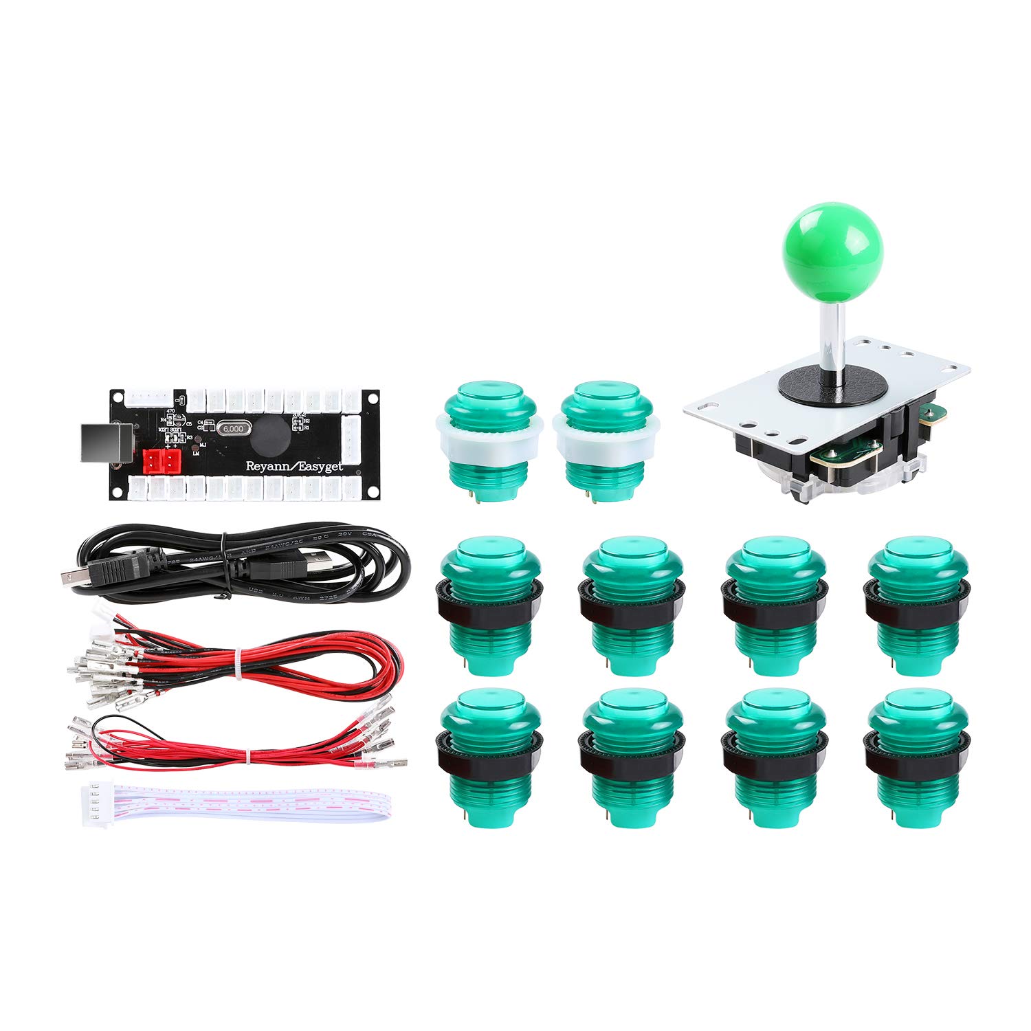 Buy Hikig LED DIY Arcade Game Machine Parts Kit, 10x LED Arcade Buttons ...