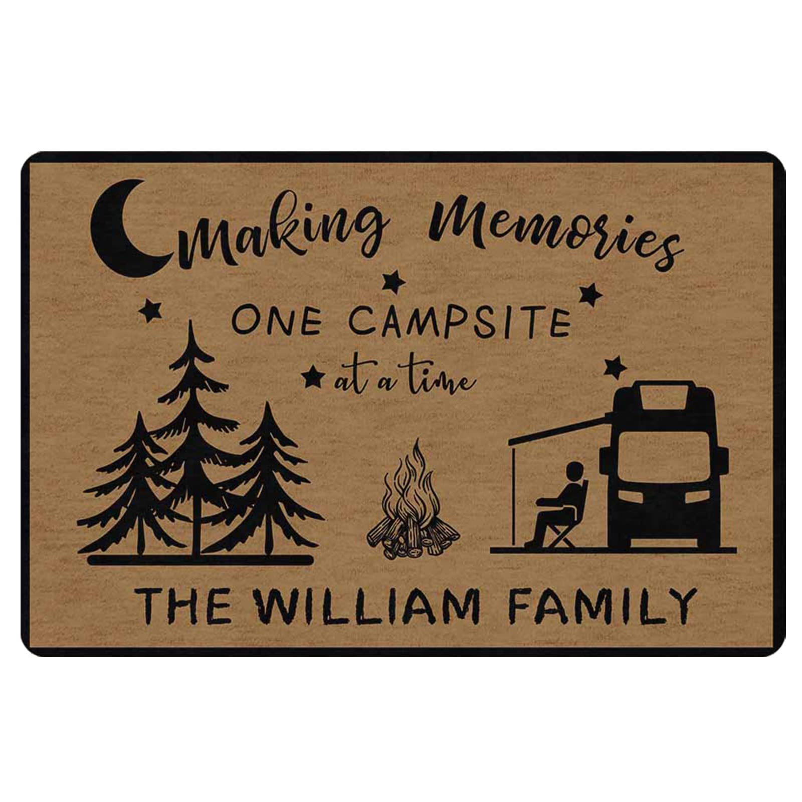 Amazon.com: Custom Camping Rv Door Mat with Family Name,Personalized ...