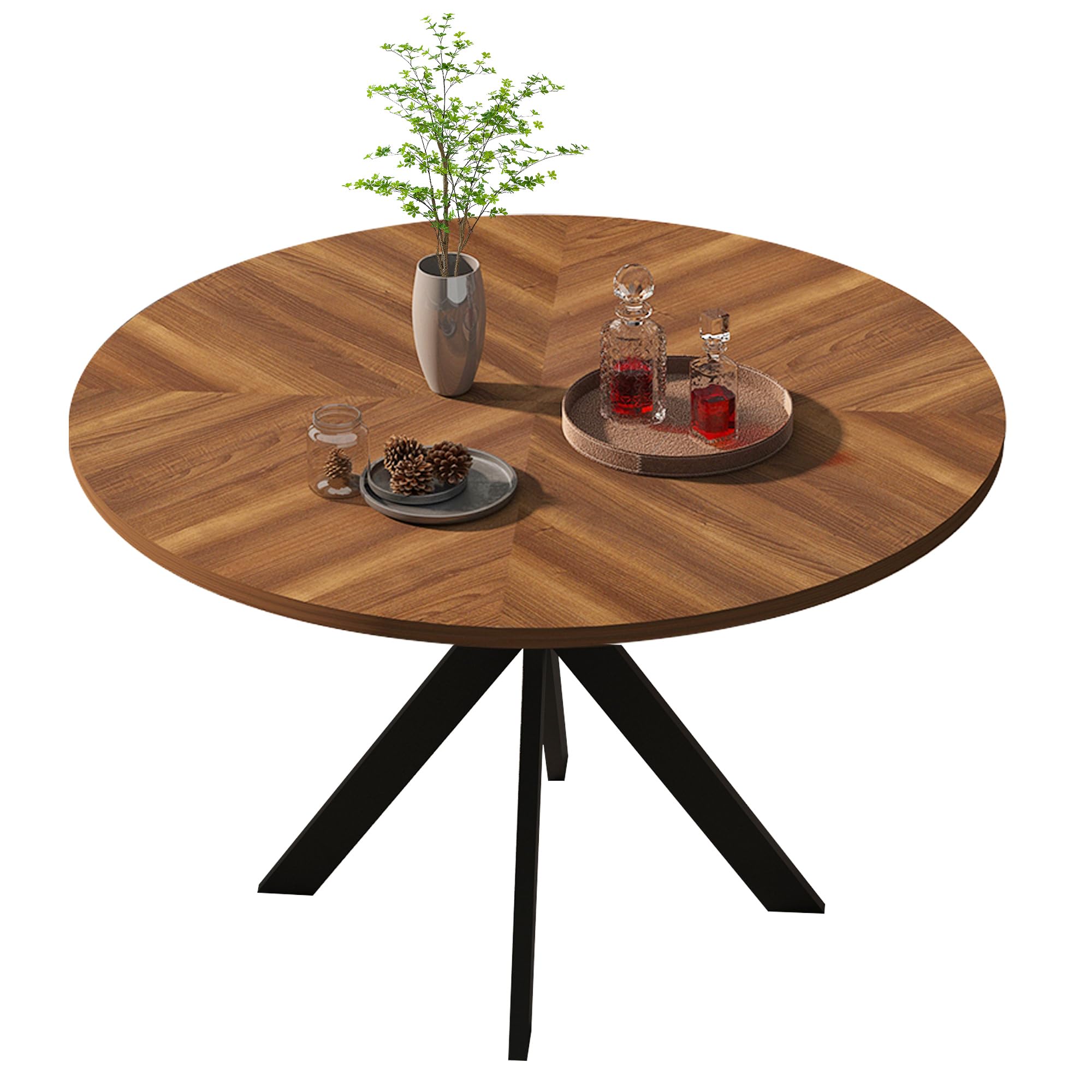 Amazon.com - Janmer Home 47" Round Dining Table for 4-6 People, Modern ...