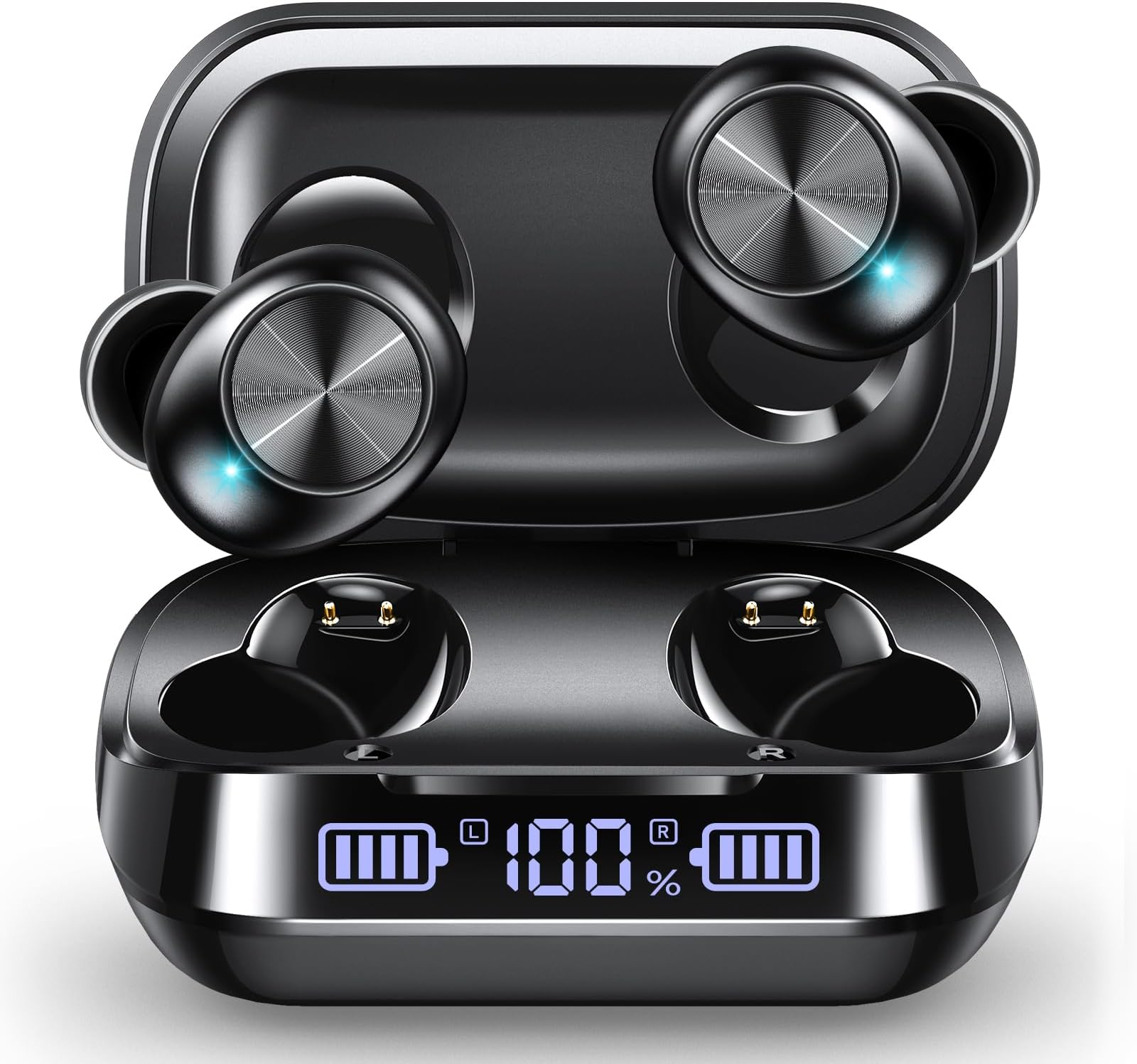 Amazon.co.jp: JGUG Wireless Earbuds, Bluetooth, LED Numeric Display ...