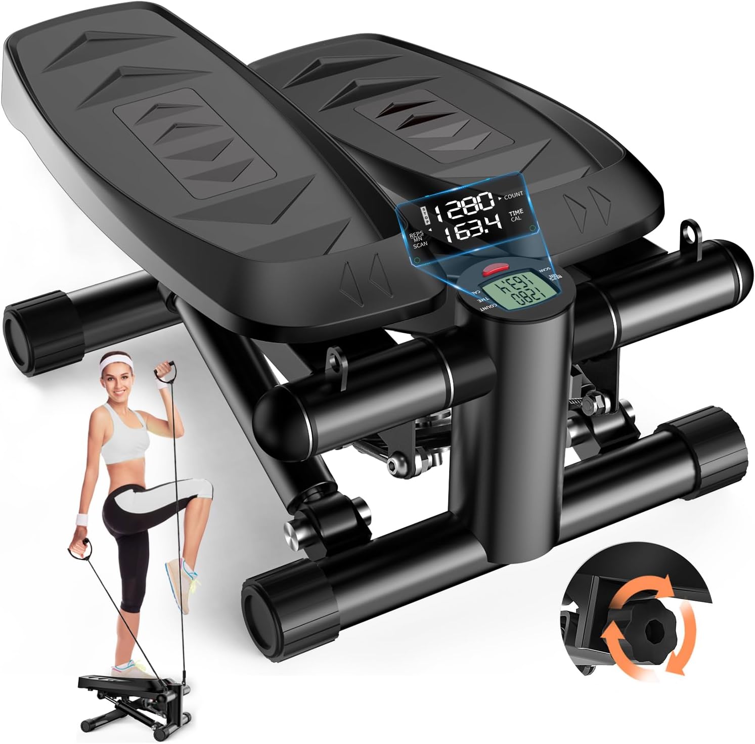 VitalLeap Steppers for Exercise at Home, Adjustable Pedal Height Mini ...