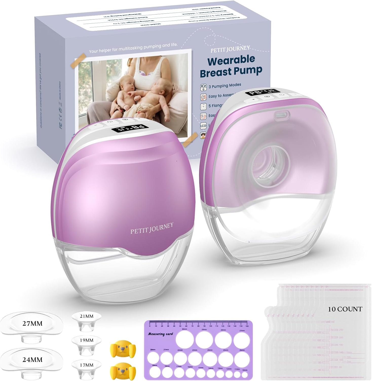 Amazon.com : Petit Journey Wearable Breast Pump, Compact Breast Pump Hands Free, Hands Free ...