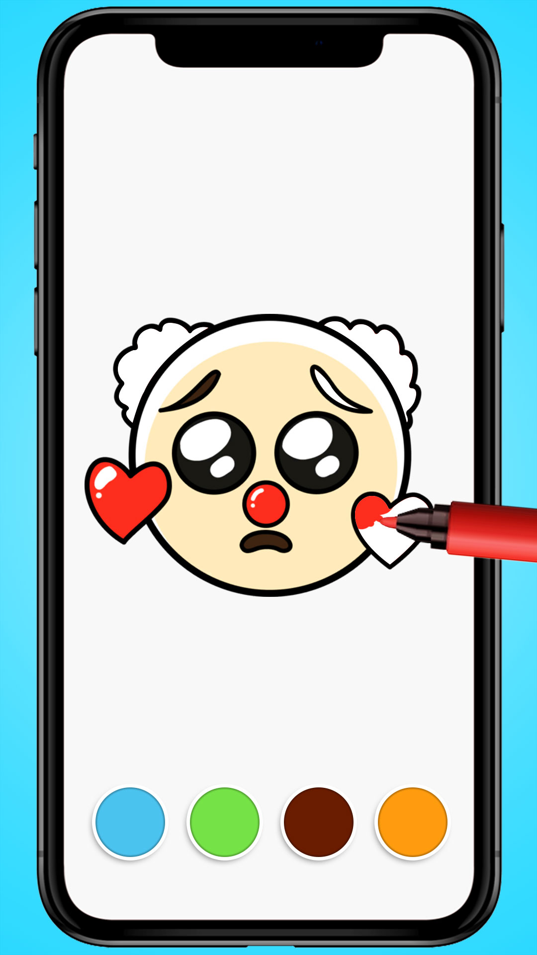 Coloring Paint Master Emoji ASMR: Color Page Painting Book Drawing ASMR ...