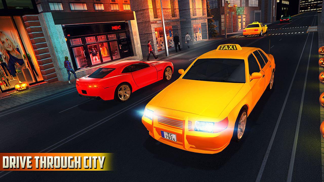 Party Crazy Taxi Driver Rush Mania Simulator 3D: Halloween Car Driving & Tourist Transporter ...