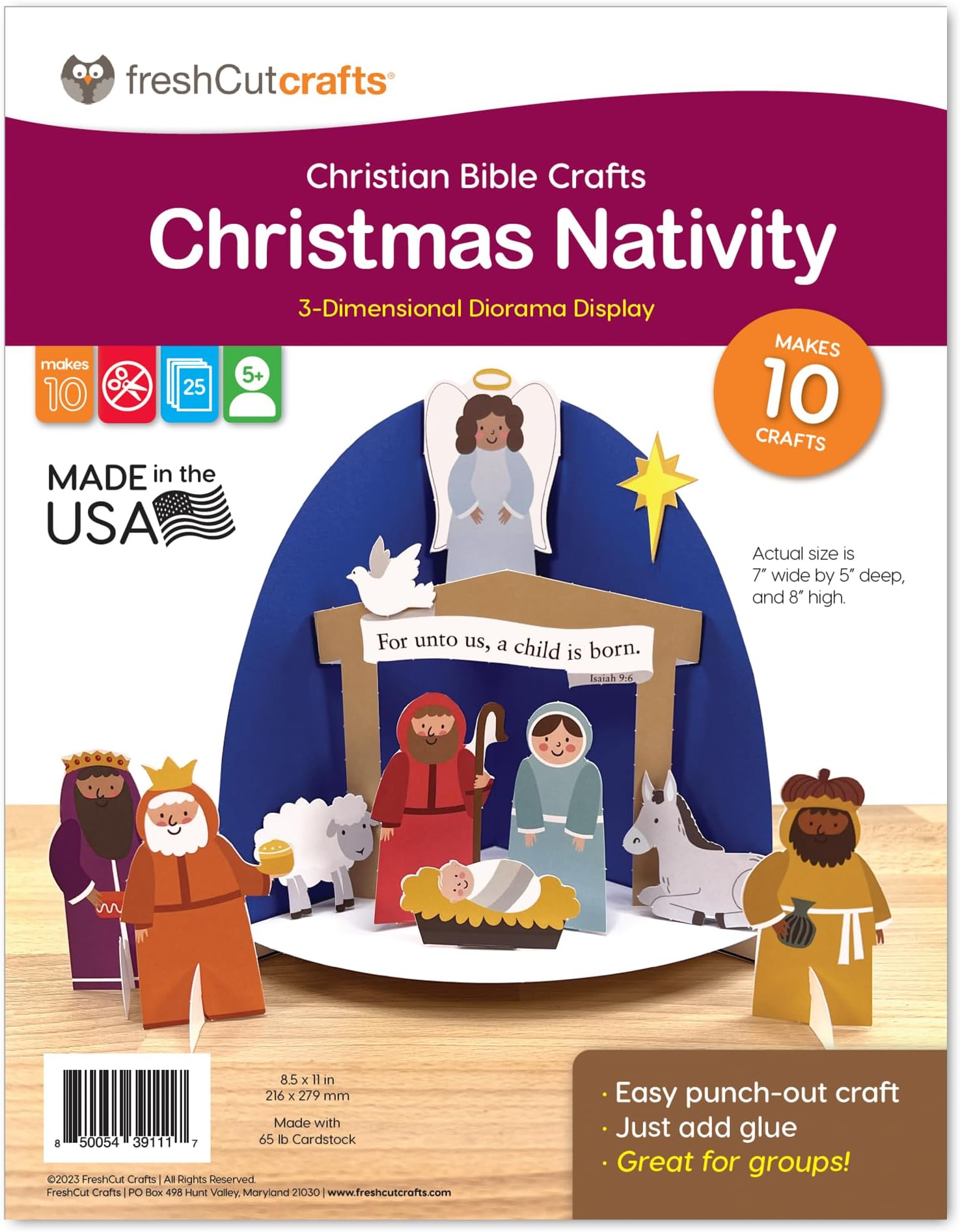 Amazon.com: Christmas Arts & Crafts Kit for Kids Foam Hanging Advent ...