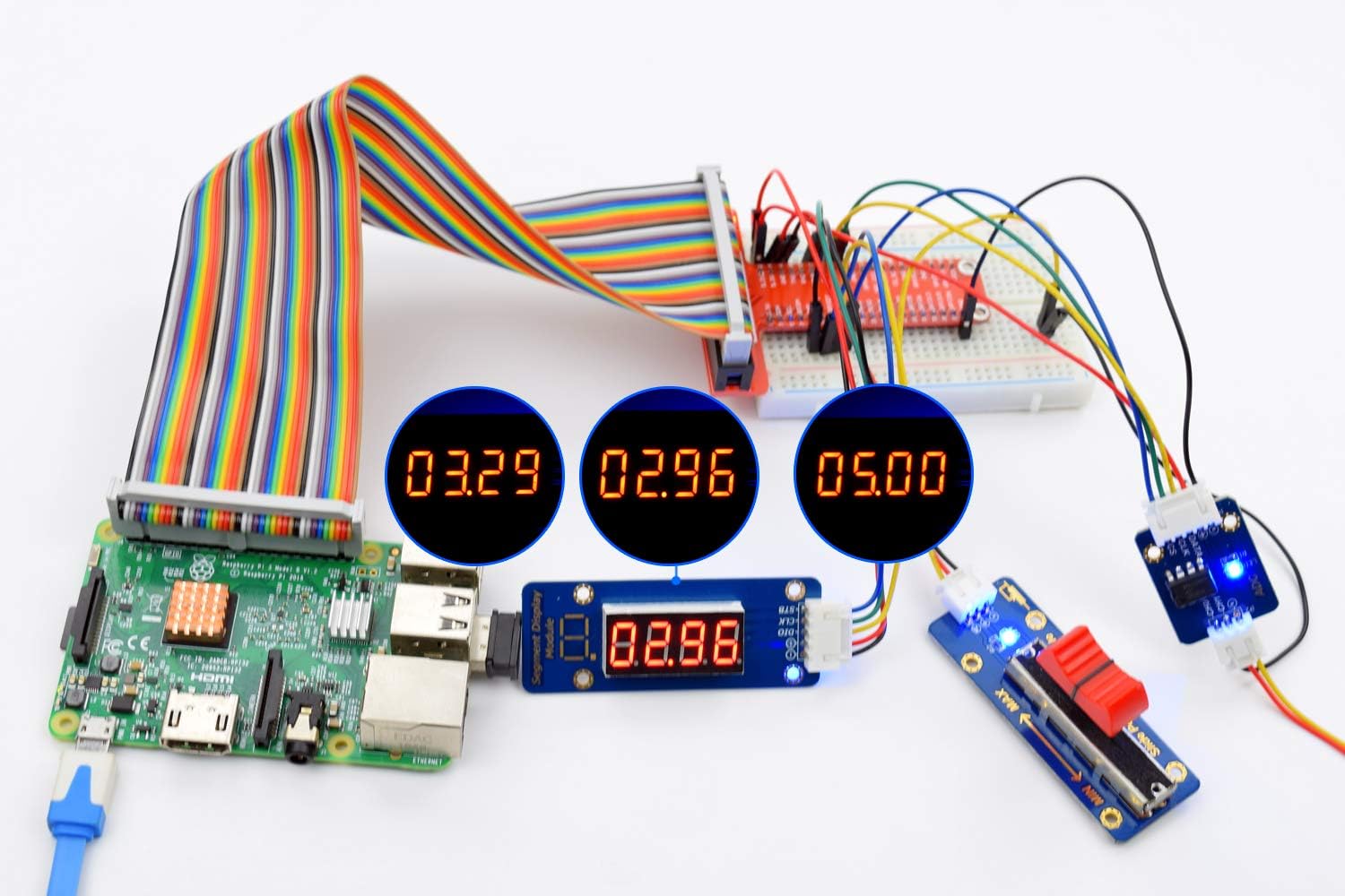 Adeept 46 Modules Ultimate Sensor Kit for Raspberry Pi 3,2 B/B+, BMP180 ...