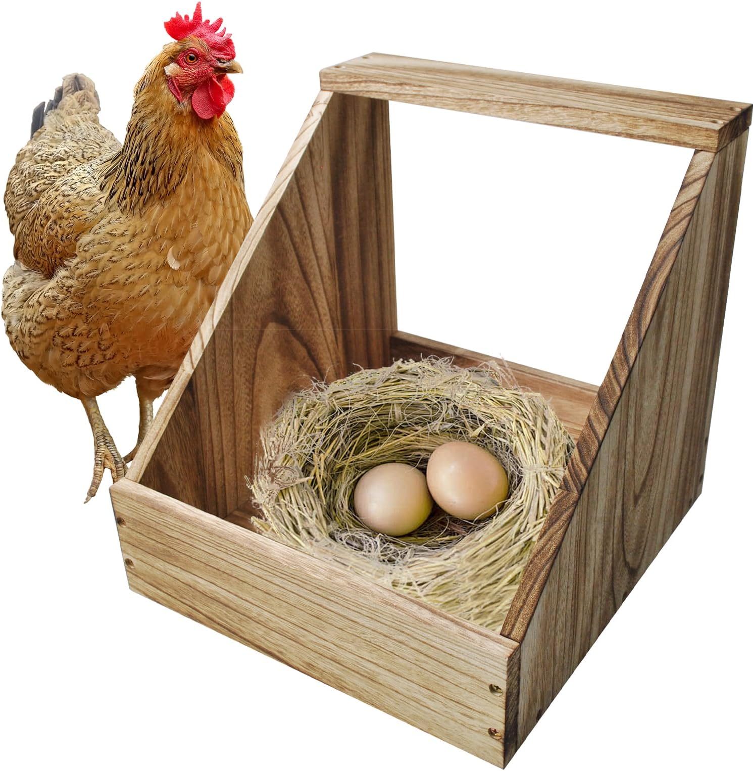 Amazon.com: Garvee Outdoor Chicken Coop Wooden Hen House with Run ...