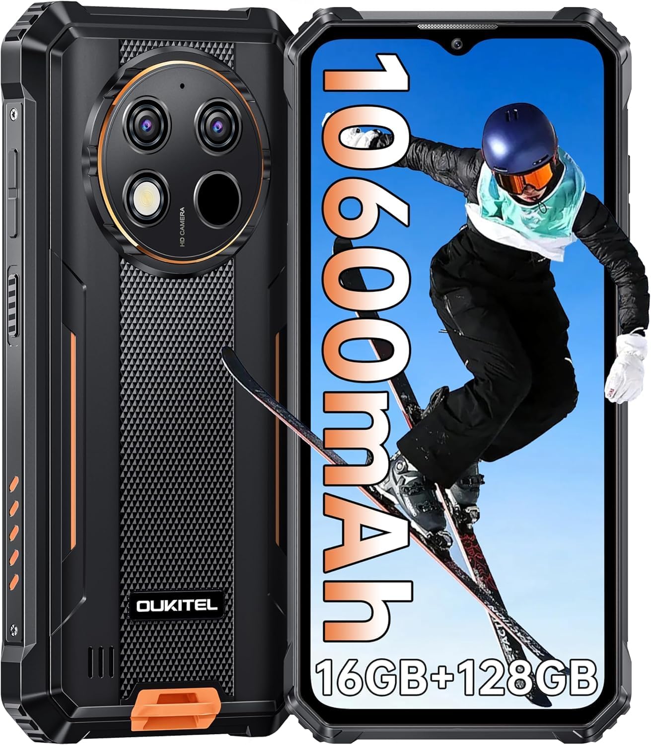 OUKITEL WP28S Rugged Smartphone - 10600mAh Android 14, 6.52" HD ...