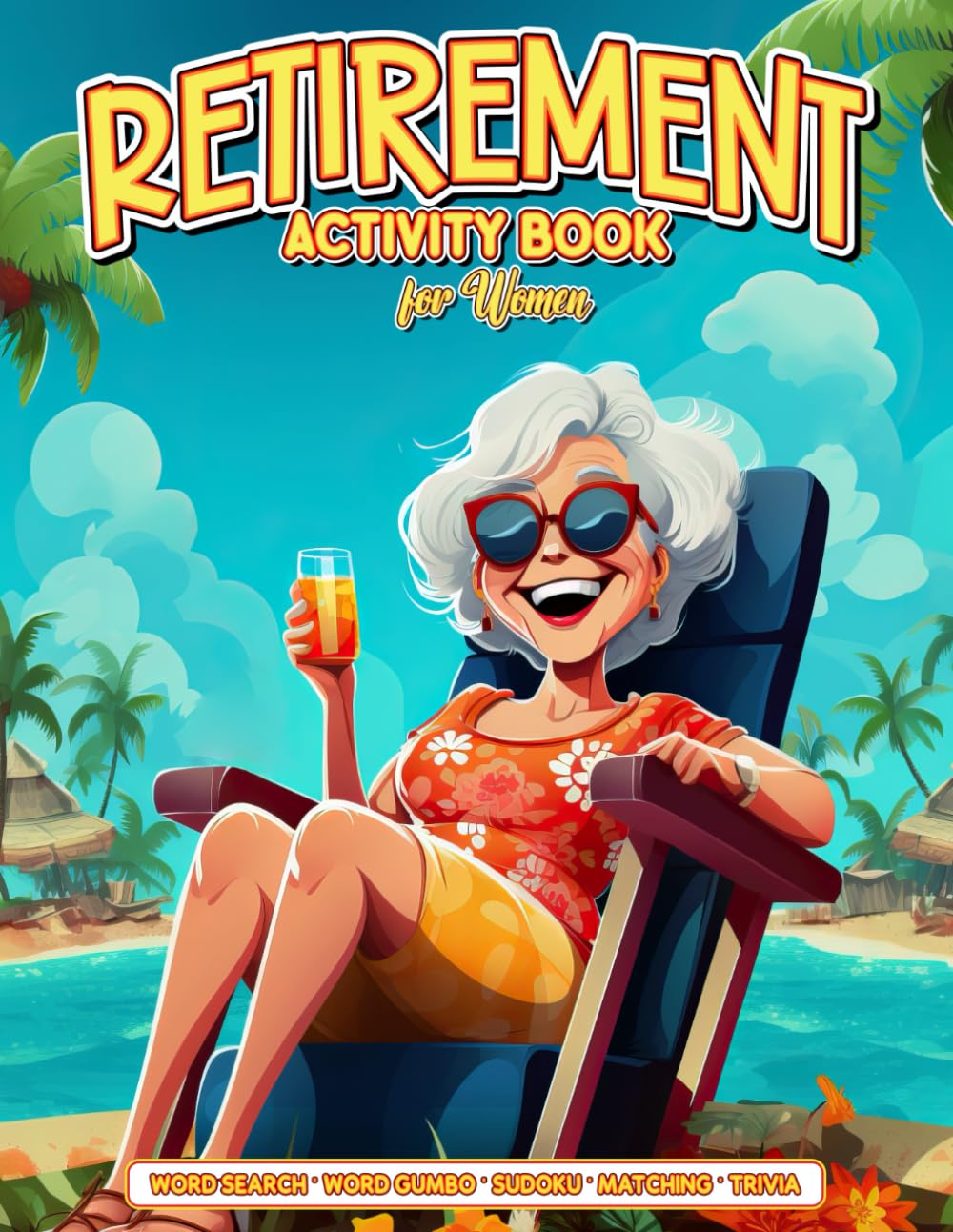 Amazon.com: Retirement Activity Book for Women: Word Search, Sudoku ...