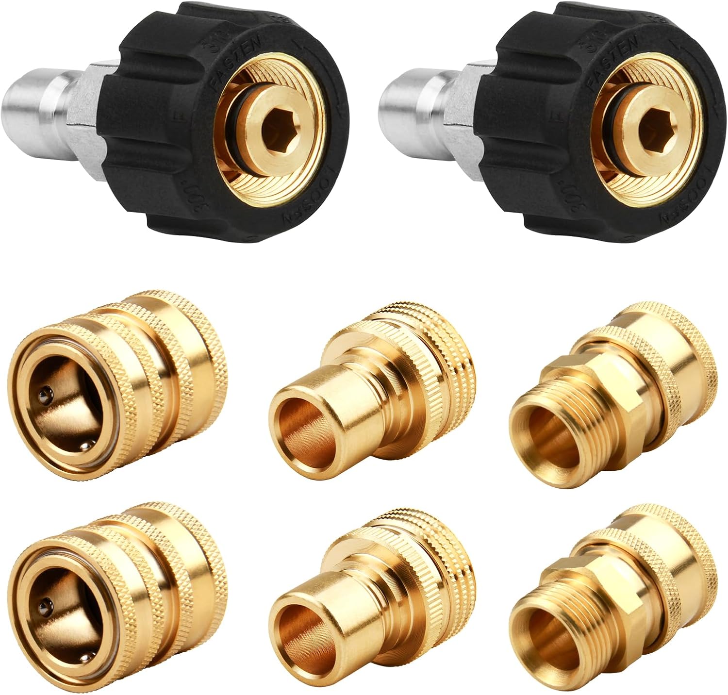 Amazon.com: ENNSOO 8 PCS Pressure Washer Adapter Set, Quick Disconnect Kit with M22 Metric Male ...