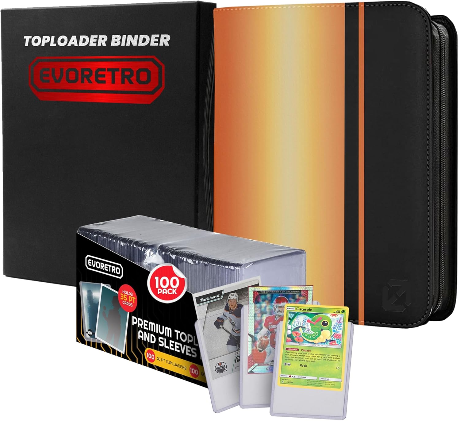 Amazon.com: Toploader Binder Gold - Top Loader Card Storage Sports Card ...