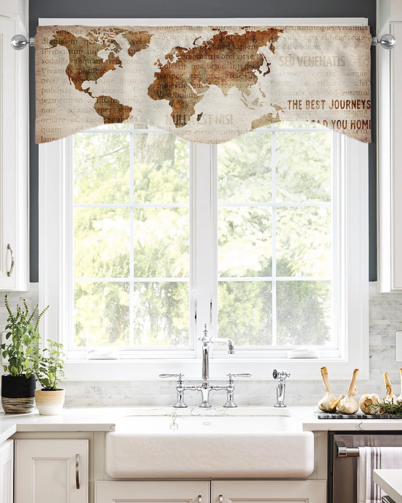 Map Scalloped Edge Shades