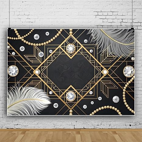 Amazon.com : Leowefowa 1920S Roaring Great Backdrop 10x8ft Vinyl Luxury ...