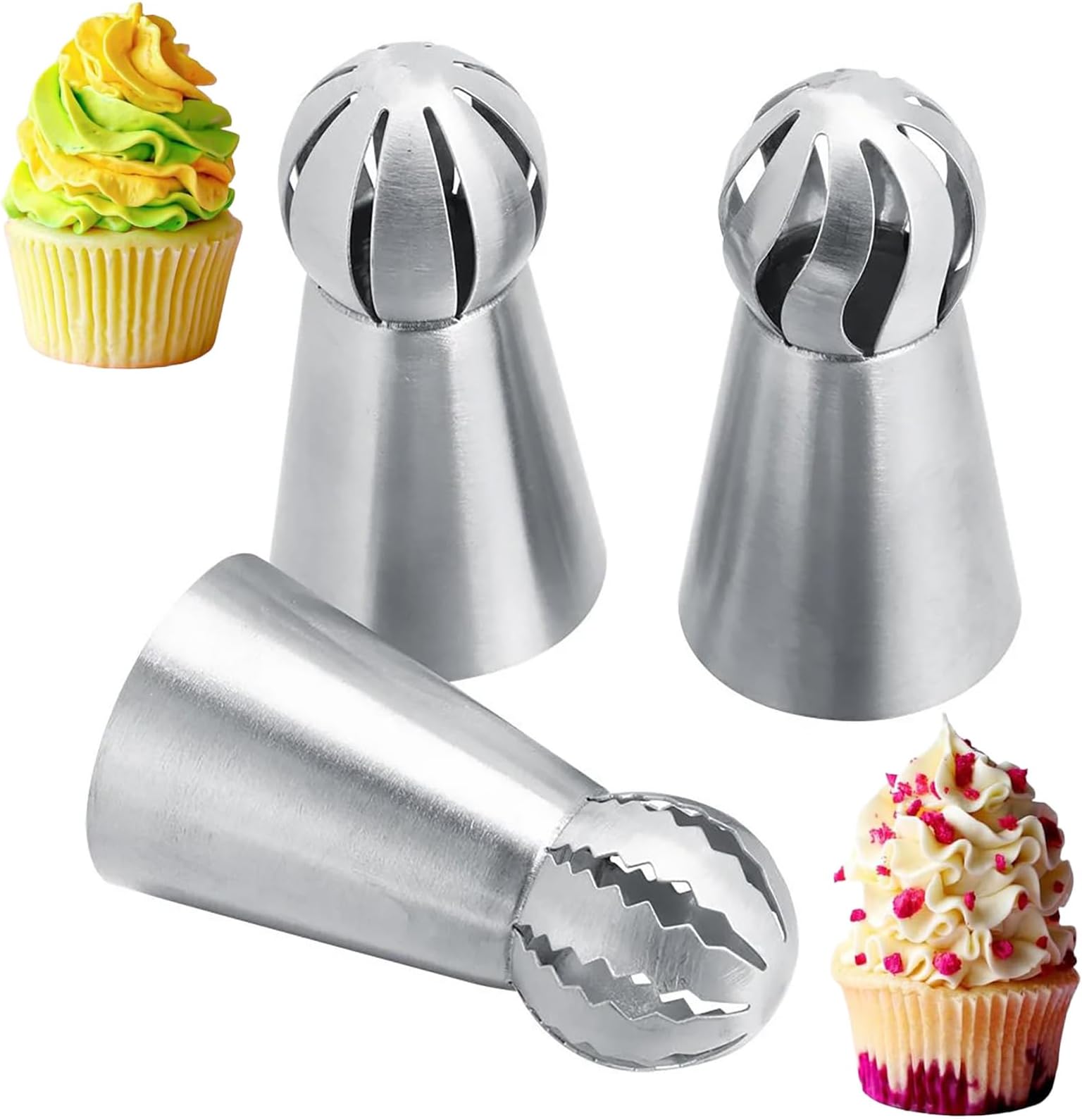 Amazon.com: Russian Piping Tips 8 Pcs/Set, Messar Stainless Steel ...