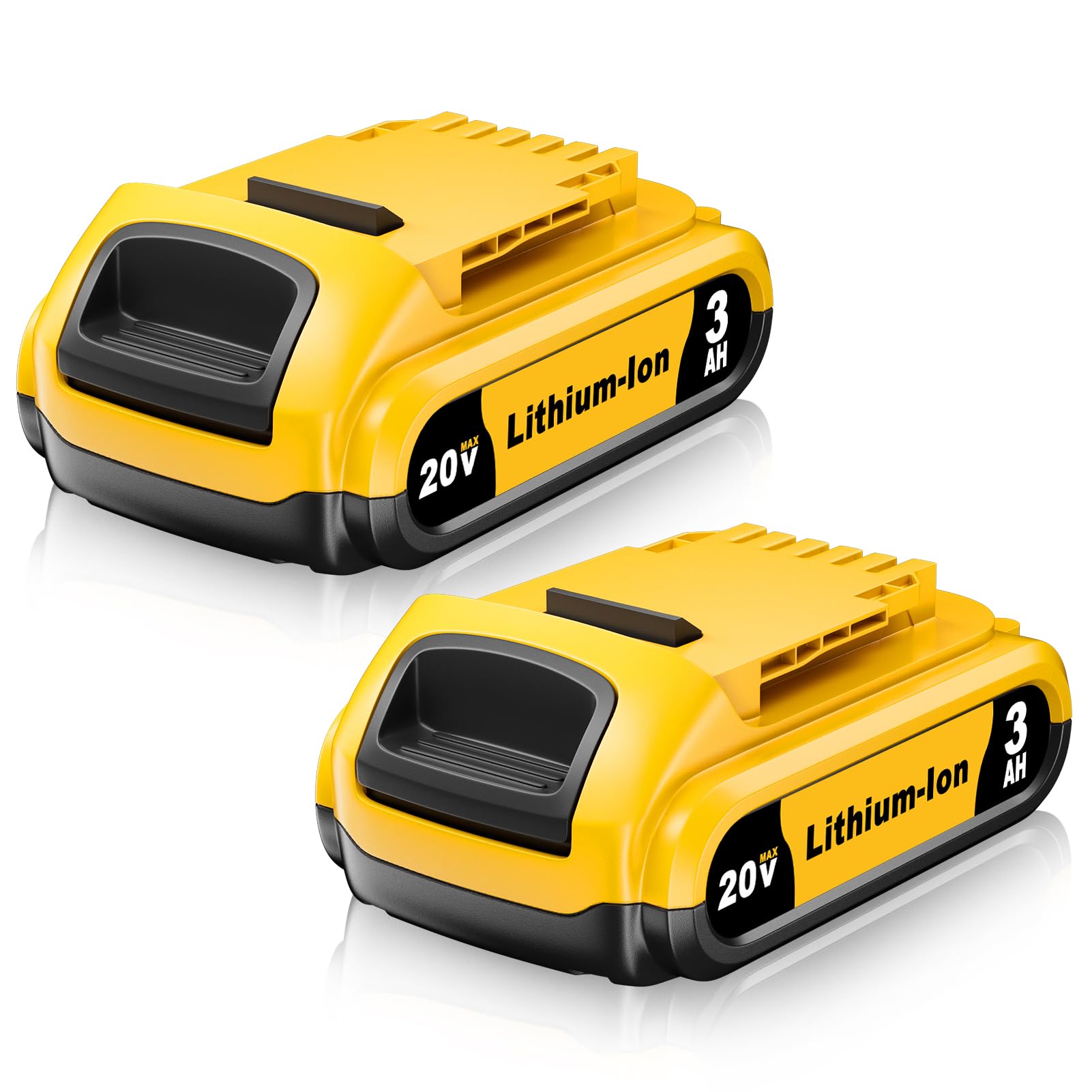 Amazon.com: DCB201 2Pack 3.0Ah Replacement for Dewalt 20V Battery ...